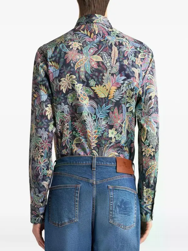 Etro Botanical-print Cotton Shirt