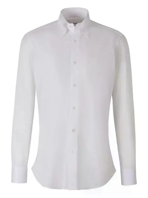 FRAY Piqué Cotton Shirt - White