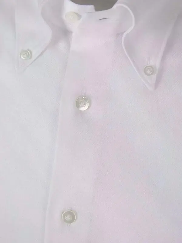 FRAY Piqué Cotton Shirt - White