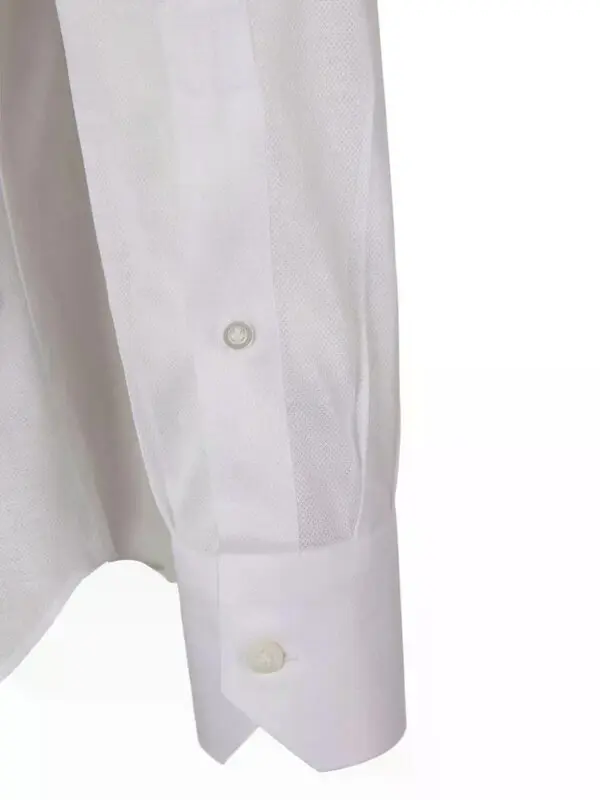 FRAY Piqué Cotton Shirt - White