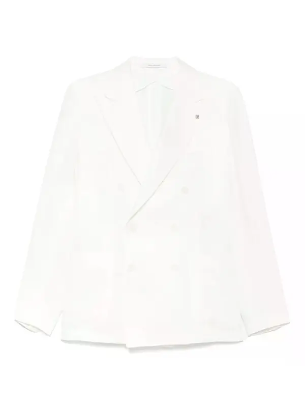 Tagliatore Linen Blazer - White