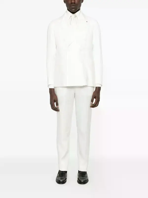 Tagliatore Linen Blazer - White
