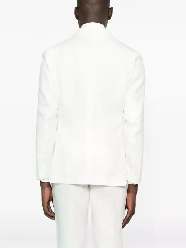 Tagliatore Linen Blazer - White