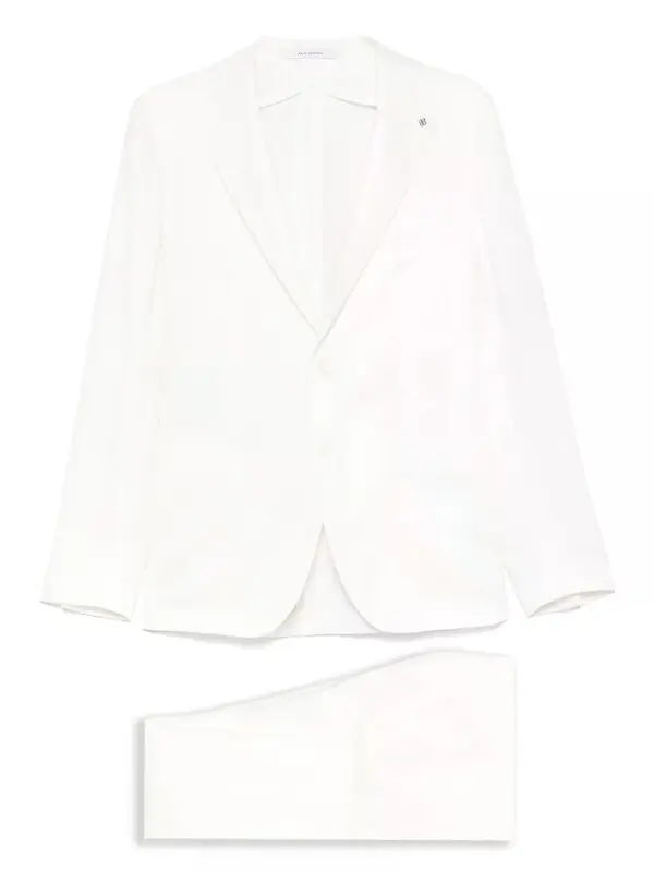 Tagliatore Linen Suit - White