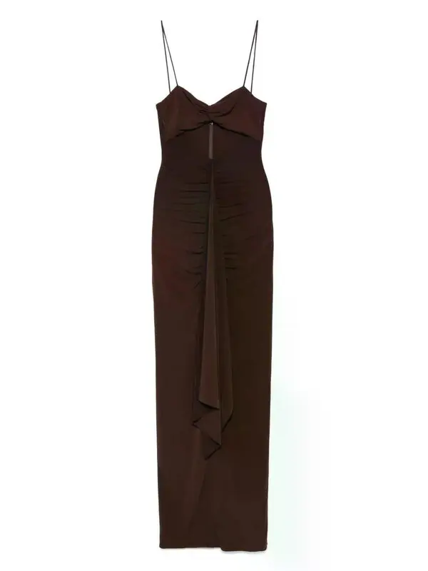 NISSA Cut-out Maxi Dress - Brown