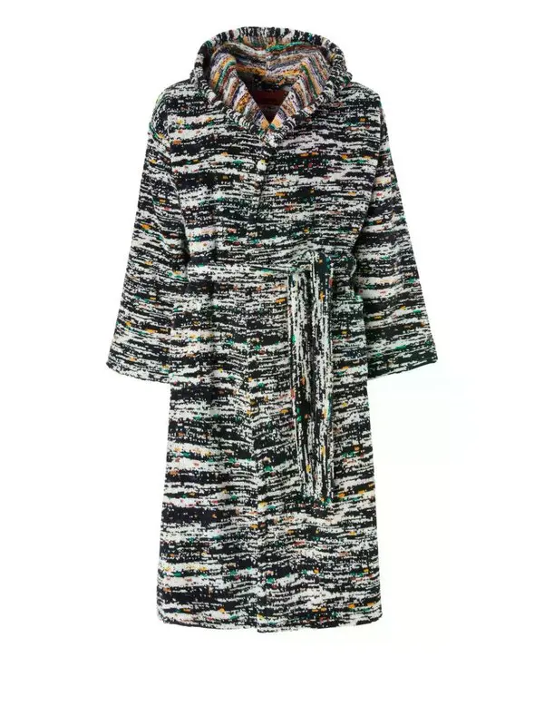 Missoni Textured Hooded Robe - Black