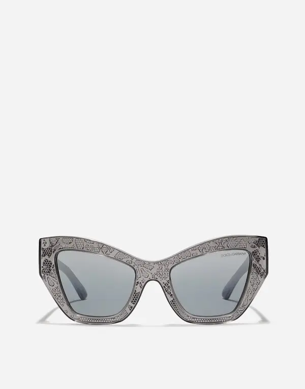 Dolce & Gabbana Lace Embellished Sunglasses - Dark Grey