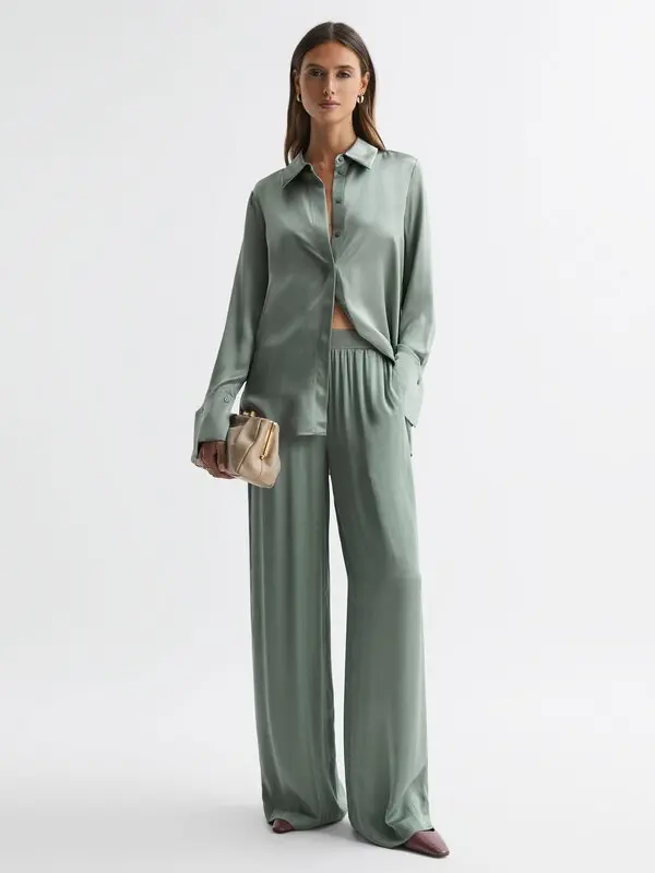 REISS Imogen Wide Leg Trousers