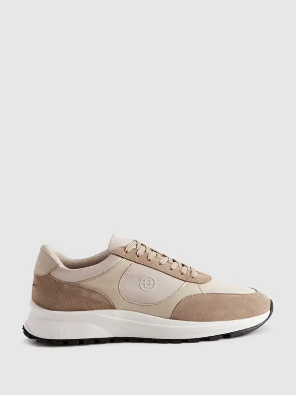 UNSEEN Plemont Leather-suede Trainers