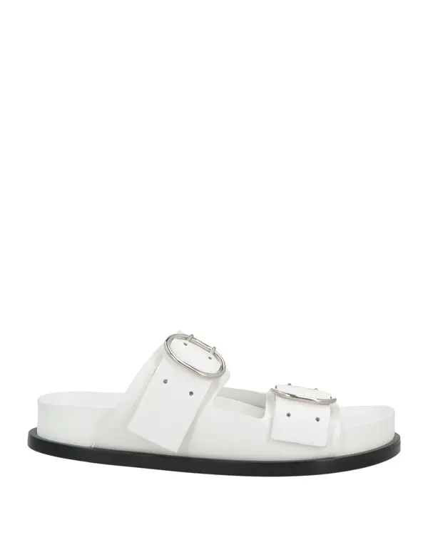 JIL SANDER Calfskin Sandals - White