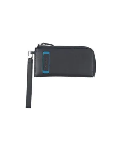 PIQUADRO Wallet Bovine Leather, Eva Nylon, Polyester, Metal - Blue