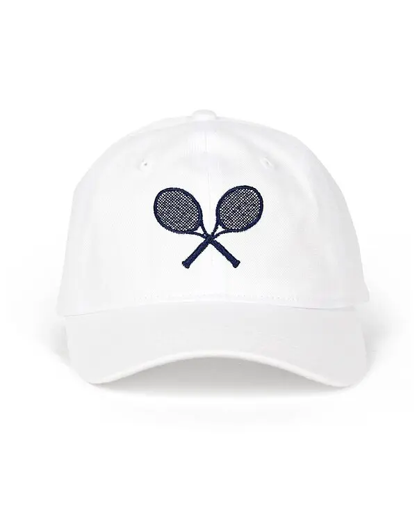 AME & LULU Crossed Racquets Heads Up Cap - White