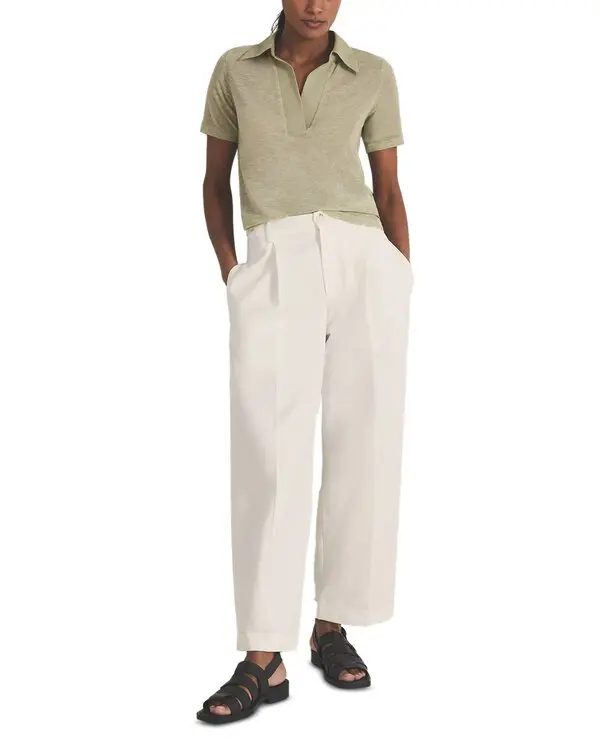 REISS Les 100 Ciels Fitted Polo Top