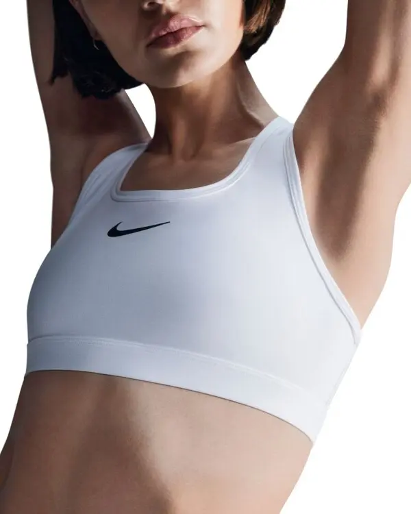 Nike Racerback Support Sports Bra - White/black