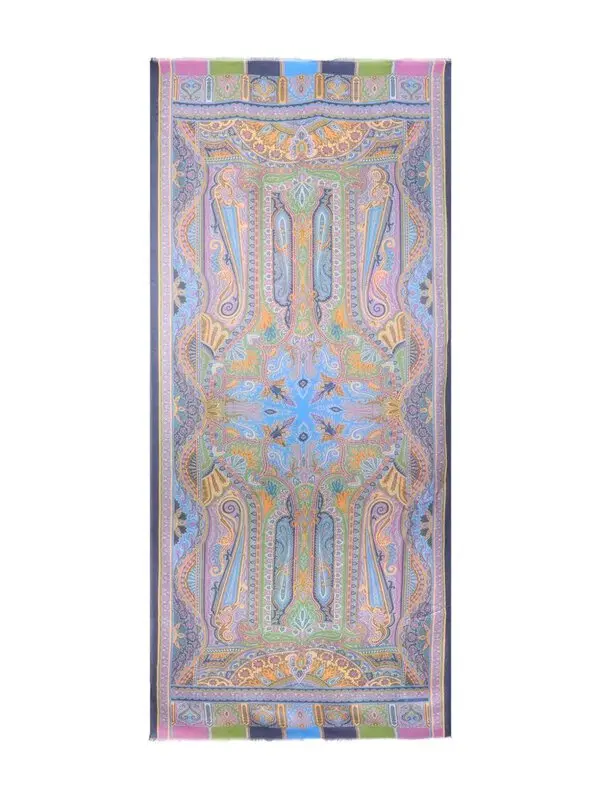 Etro Patterned Scarf - Blue