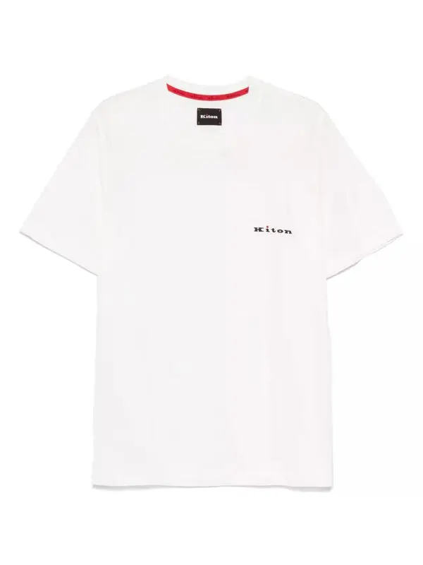 Kiton Logo-embroidered T-shirt