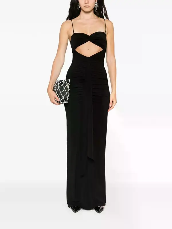 NISSA Cut-out Maxi Dress - Black