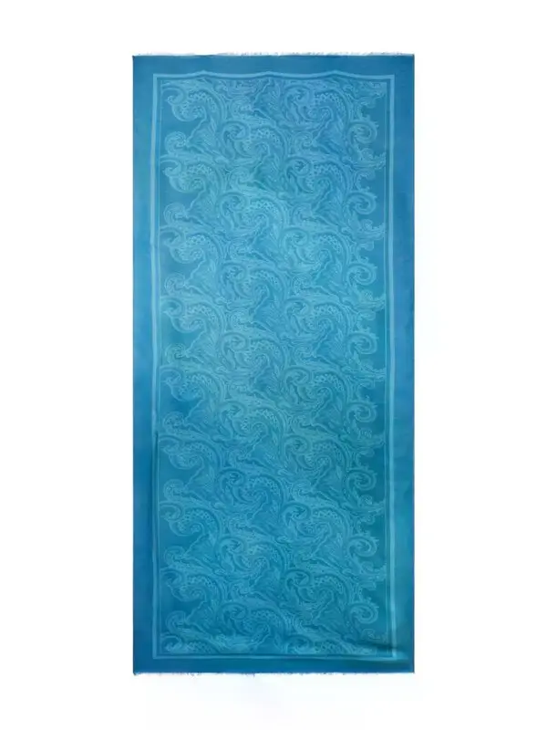 Etro Paisley-print Scarf - Blue