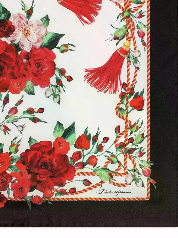 Dolce & Gabbana Rose-print Scarf