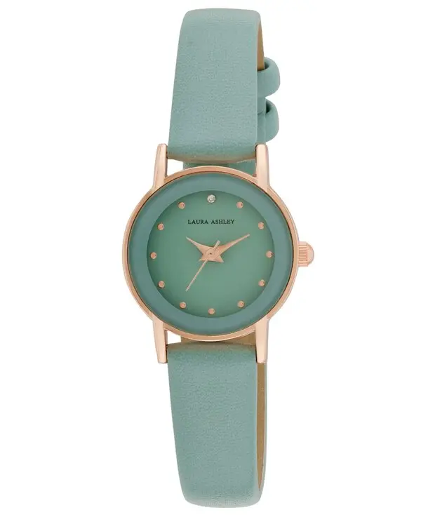 London Fog Laura Ashley Quartz Leather Watch - Gold