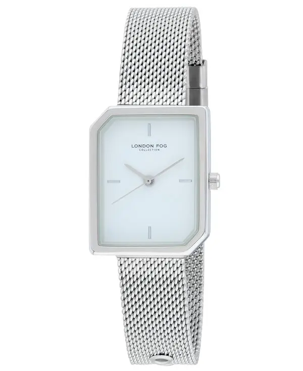 London Fog Cavern Alloy Mesh Watch - Silver