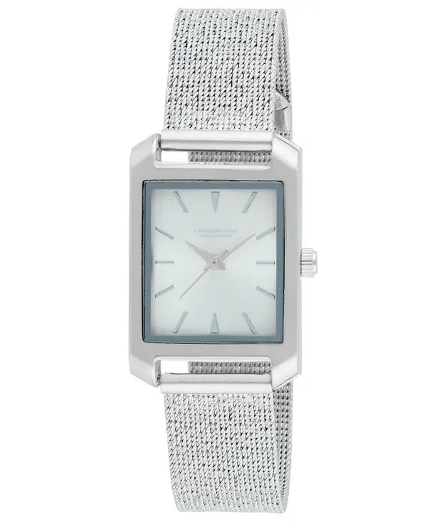London Fog Warwick Alloy Mesh Watch - Silver