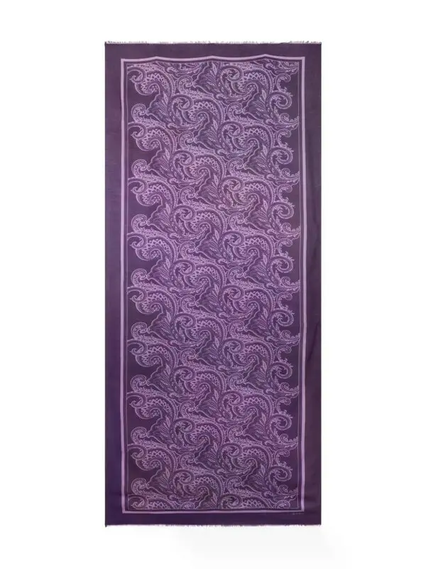Etro Paisley-print Scarf - Purple