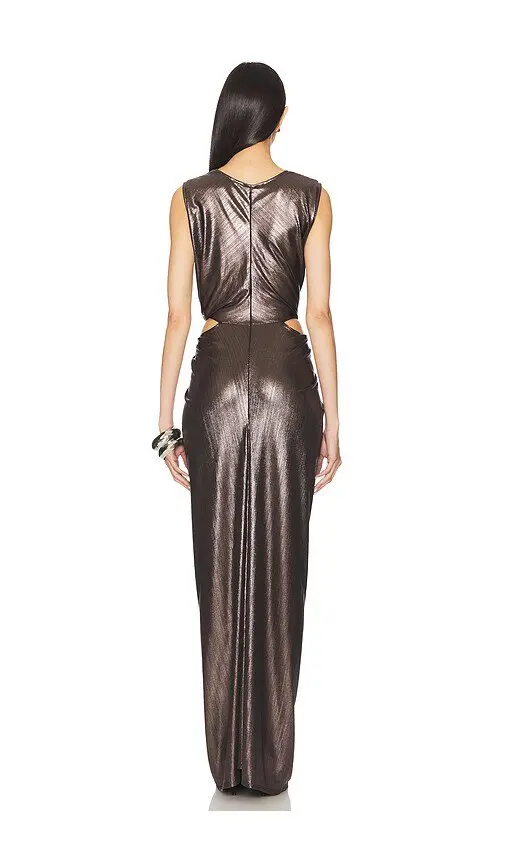 SID NEIGUM Floor Length Knot Dress - Brown