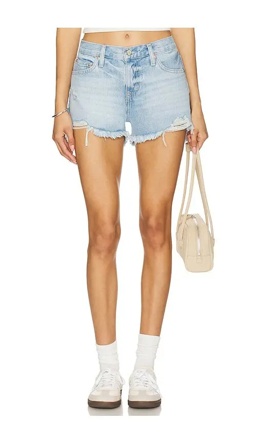 PISTOLA Gigi Distressed Denim Shorts
