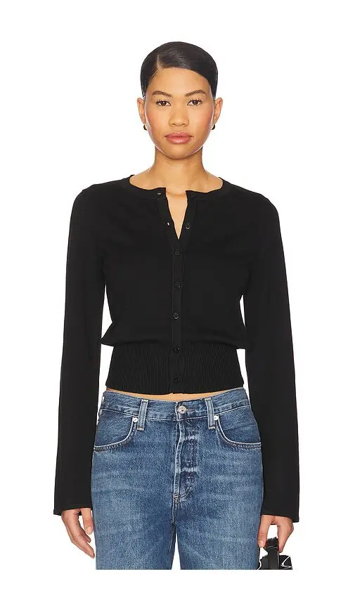 SNDYS. August Button Down Top - Black