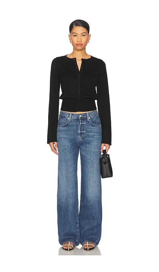 SNDYS. August Button Down Top - Black