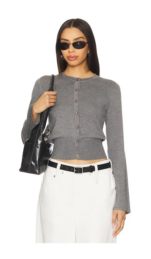 SNDYS. August Button Up Top - Grey