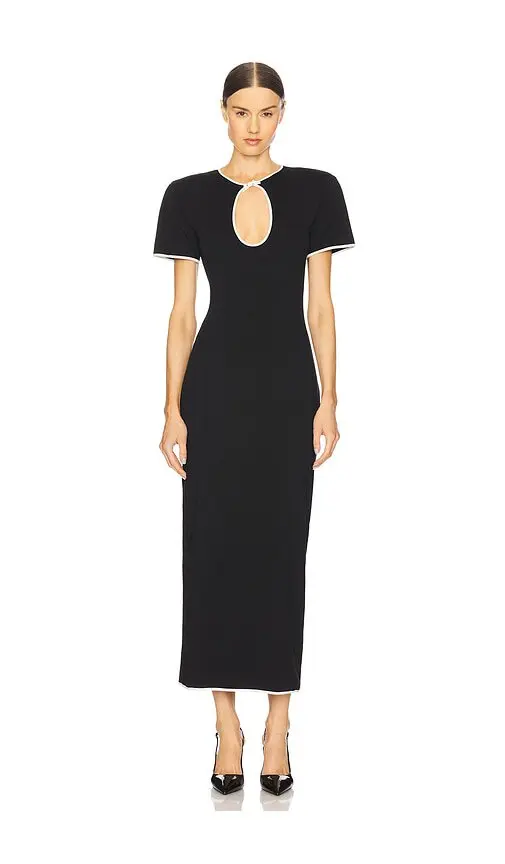 ROWEN ROSE Cut Out Maxi Dress - Black