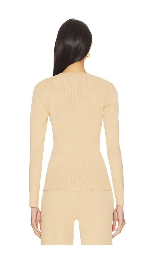 AEXAE Fine Knit Ribbed Cardigan