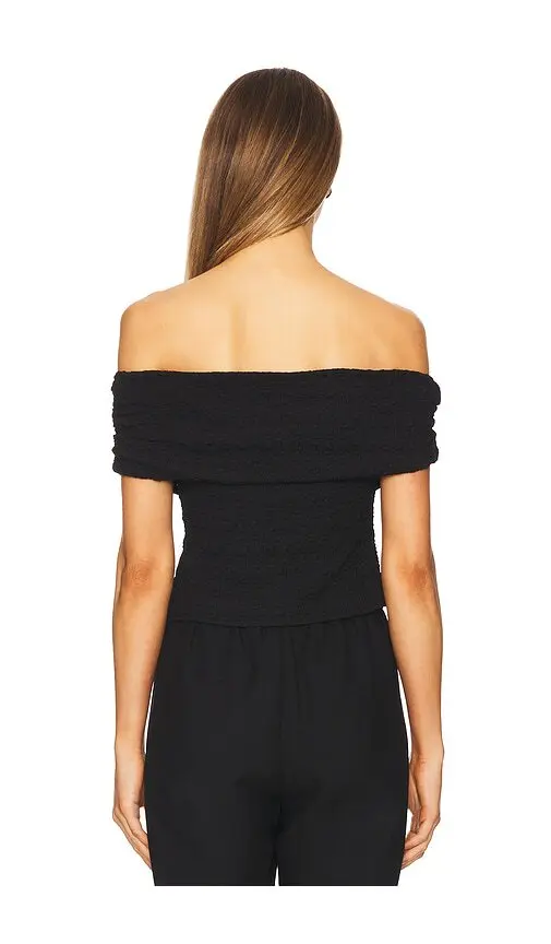 Astr The Label Off Shoulder Textured Knit Top