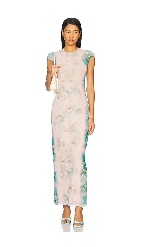 AFRM Cody Maxi Dress With Cap Sleeves - Blush