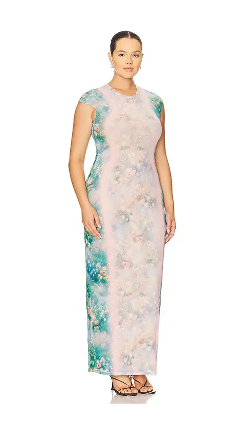 AFRM Cody Maxi Dress With Cap Sleeves - Blush