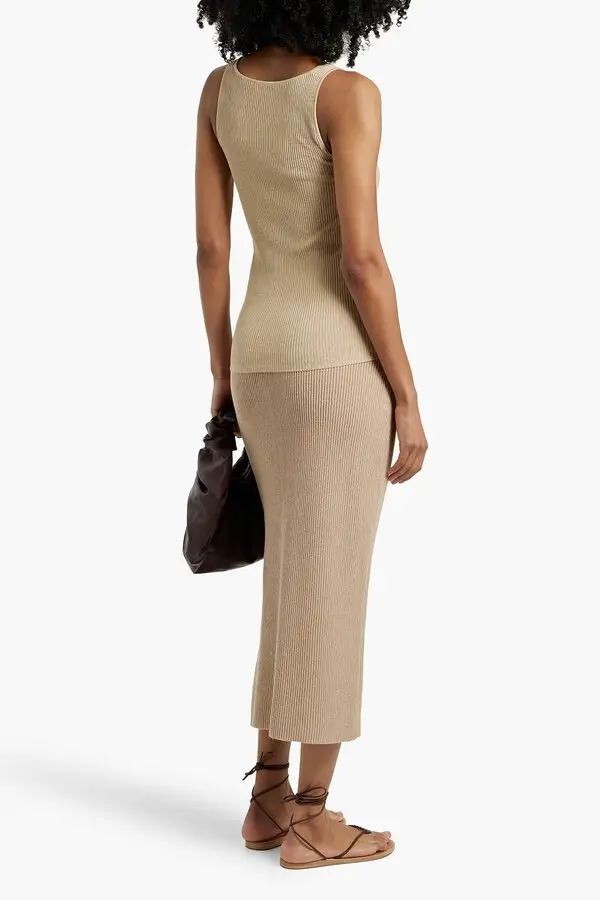 BY MALENE BIRGER Kyra Ribbed Ecovero™-blend Midi Skirt