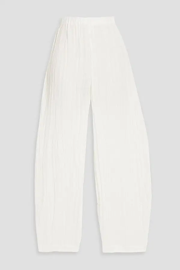 BY MALENE BIRGER Mikele Tapered Linen-gauze Pants - Ivory