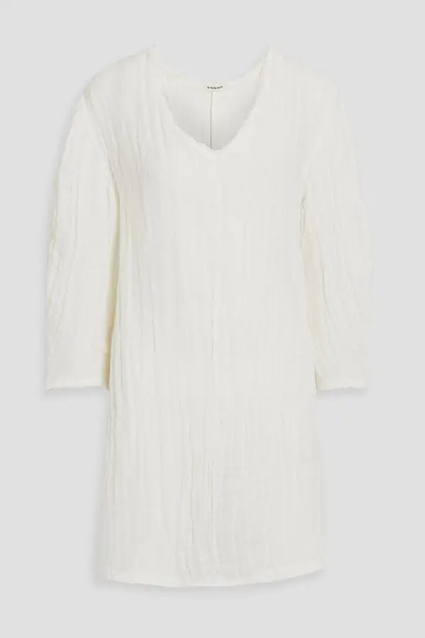 BY MALENE BIRGER Miya Linen-gauze Mini Dress - Ivory