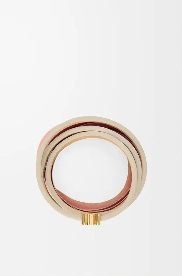Loewe Twist Double Bracelet - Light Ghost/burgundy