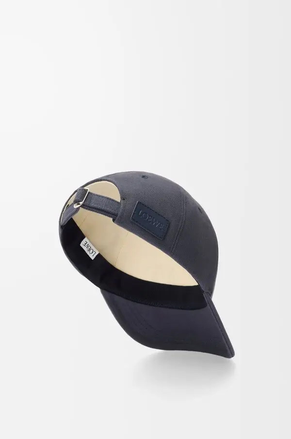 Loewe Embroidered Canvas Cap - Navy Blue