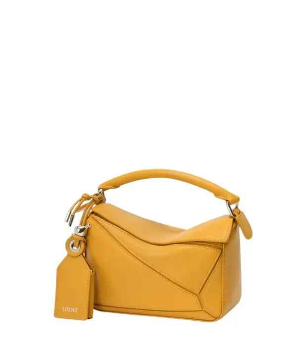 Loewe Mini Featherlight Puzzle Bag - Mustard