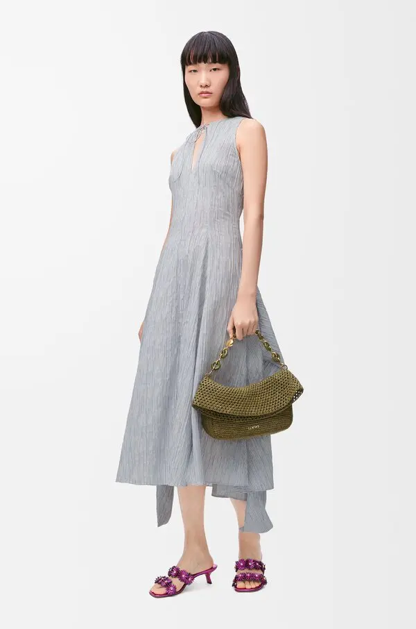 Loewe Wrap Dress - Blue/White | Editorialist