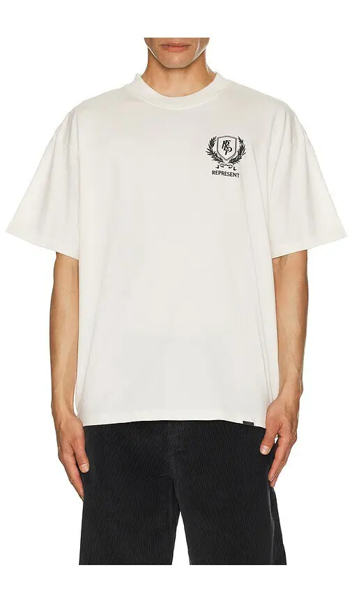 REPRESENT Crest Tee In White