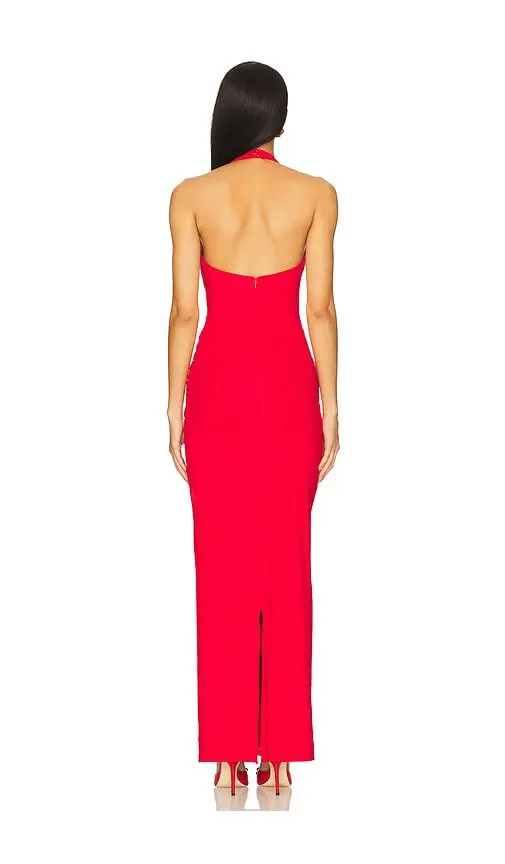 Superdown Halter Maxi Dress - Red
