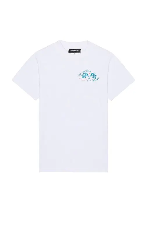 WISH ME LUCK X First Pick T-shirt In White
