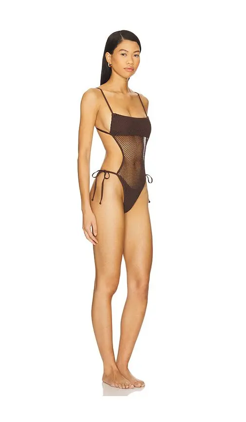 L*Space One Piece Swimsuit With Crochet Netting