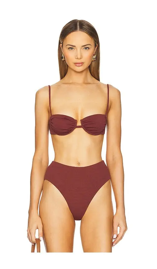 F E L L A Gabriel Bikini Top - Fudge