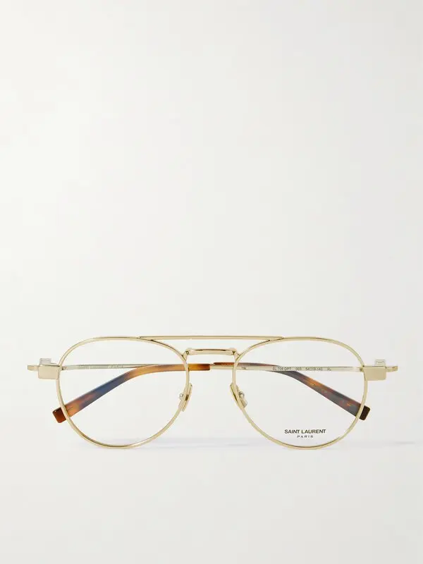 Saint Laurent Aviator-style Optical Glasses - Gold